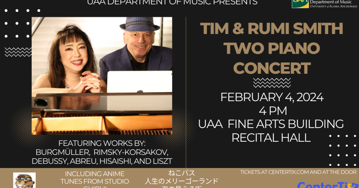 Tim & Rumi Smith: 2 Piano Concert :: CenterTix
